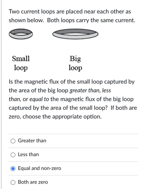 Solved Two Current Loops Are Placed Near Each Other As Shown Chegg Com