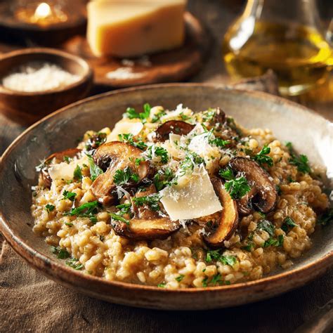 One Pan Spelt Mushroom Risotto Classic And Modern Spelt Recipes For