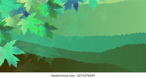 Fresh Green Maple Leaf Background Stock Vector Royalty Free 2271476655 Shutterstock