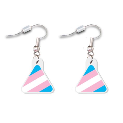 Transgender Pride Inspired Acrylic Triangle Earrings The Pride Shop