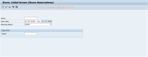 PVG3 SAP Tcode Maintain Room