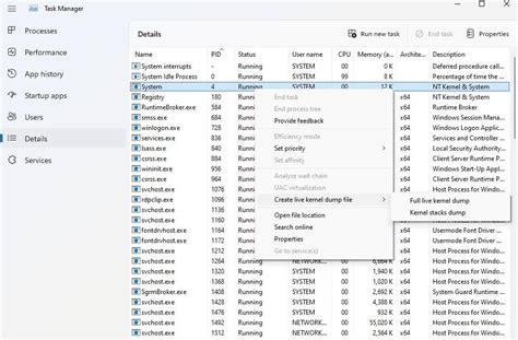 Frontslash Live Kernel Memory Dump From Task Manager