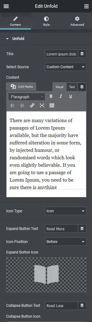 How To Use Elementor Templates In The Unfold Widget The Plus Addons For Elementor