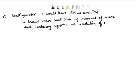 Solved In The Experiment With Rnase Diagrammed Below Anfinsen Showed That Disulfide Bonds