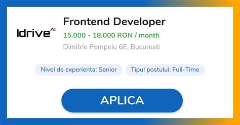 Devjob On Linkedin Frontend Developer Job In Bucuresti Idrive