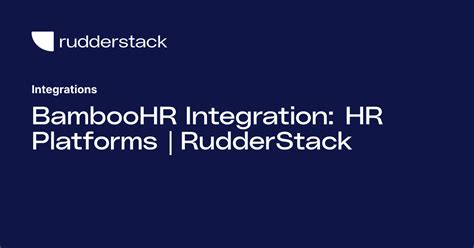 Bamboohr Integration Hr Platforms Rudderstack