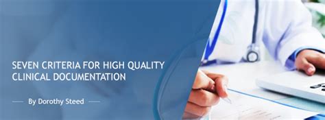 Seven Criteria For High Quality Clinical Documentation Medical Webinar