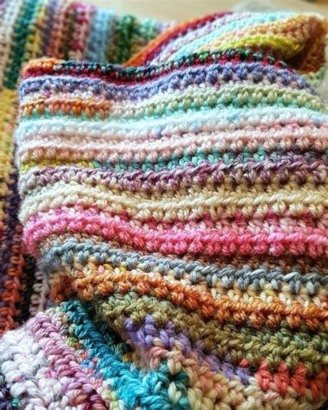 Mixed Stitch Stripey Blanket Blanket Pattern Stitch Blanket B5