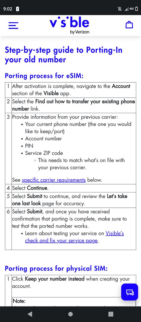 Port In Self Serve Rvisible