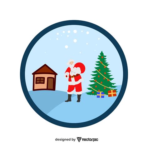 Illustration Of Santa Claus Christmas Design Free Vector