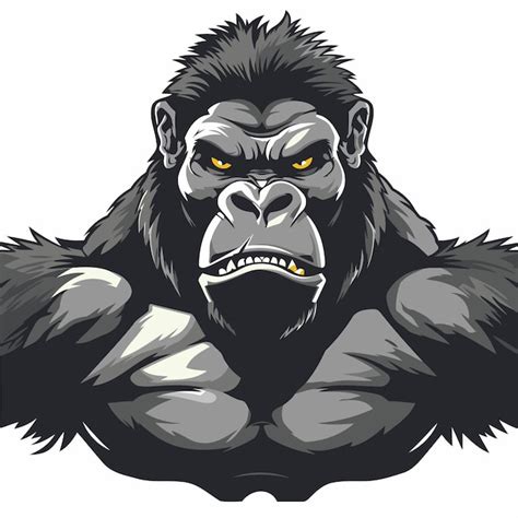 Premium Vector Gorilla Vector Illustration Isolated On White Background Vector