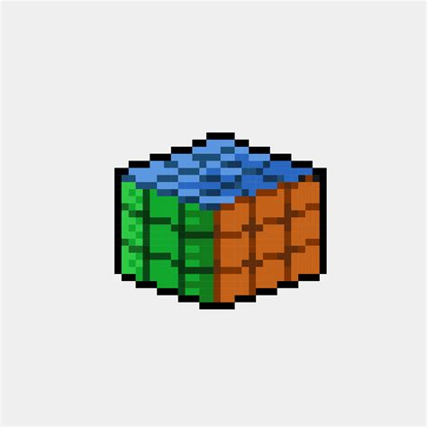 Puzzle Cube In Pixel Art Style 20577560 Vector Art At Vecteezy