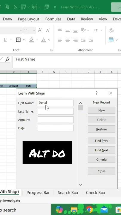Data Entry Form In Ms Excel Exceltech Microsoftexcel Exceltips Newexcel Microsoftoffice