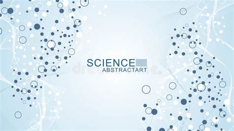 Modern Abstract Molecules Structure For Science Or Medical Background Dna Helix Or Atom
