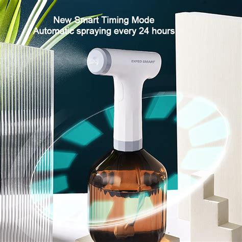 900ml Usb 전기 식물 스프레이 병 자동 급수 안개 정원 도구 휴대용 분무기 물 있습니다 티몬
