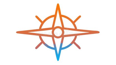 Flat Compass Rose Icon Vector Navigation Direction Vector Design Generative Ai Stock Vector