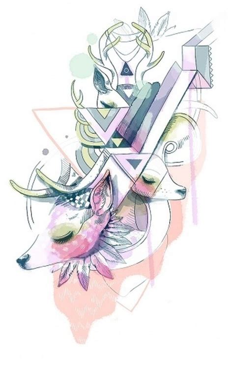 illustrations and deer image inspiration on designspiration