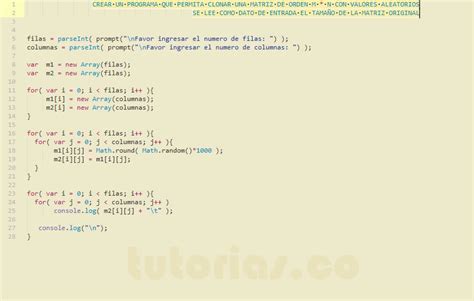 Ciclo For Javascript Clonar Una Matriz Tutorias Co