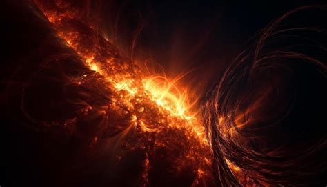 Premium Ai Image Vibrant Colors Ignite Abstract Inferno Backdrop In Futuristic Design