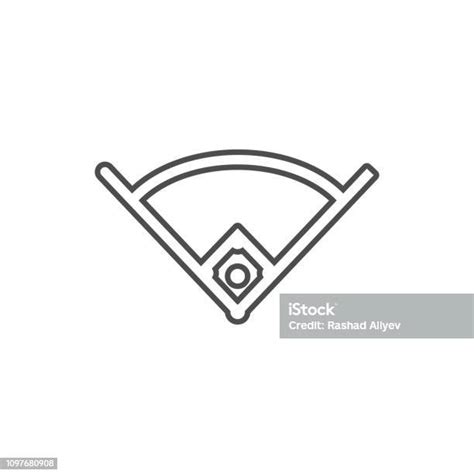 야구 아이콘에 각도입니다 모바일 개념 및 웹 애플 리 케이 션 아이콘에 대 한 사이버 보안의 요소입니다 웹사이트 디자인 및 개발 응용 프로그램 개발에 대 한 얇은 라인