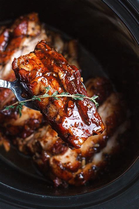 Slow Cooker Pork Belly Recipe With Honey Balsamic Glaze Pork Belly