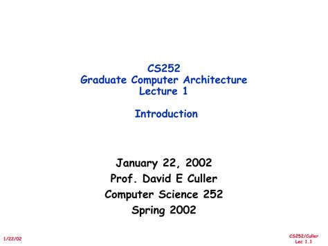 Ppt Cs252 Exploring Computer Architecture Concepts For System Design Challenges Powerpoint