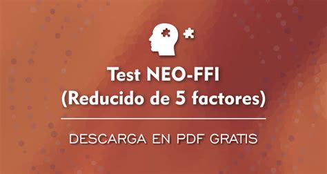 Test NEO FFI Reducido De Factores PDF Gratuito