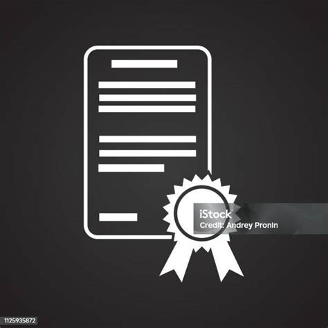 웹 또는 응용 프로그램을 사용 하 여 검은 배경에 디플로마 개념에 대한 스톡 벡터 아트 및 기타 이미지 개념 과학 교습