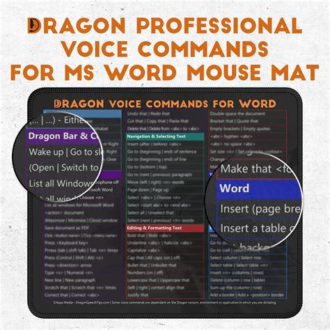 Dragon Commands For Microsoft Word Dragon Professional Individual