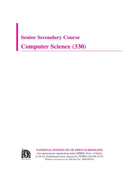 Computer Science 330 Senior Secondary Course Pdf World Wide Web Internet And Web