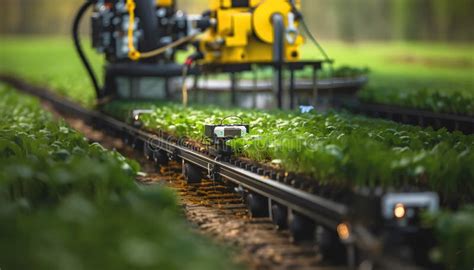 Industry Transport 4 0 Concept Agricultural Robot Automatic Harvest Field Crops Wireless