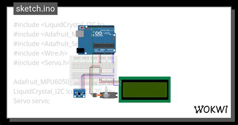 Integração MPU6050 e Servomotor Wokwi ESP32 STM32 Arduino Simulator