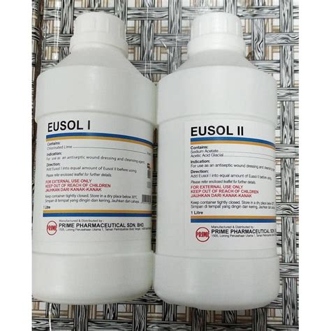 Eusol Solution I And Ii 1lit Shopee Malaysia