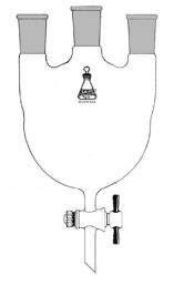 Flask Round Bottom Three Neck Bottom Outlet Capacity 500ml Center Neck T S Joint 29 42
