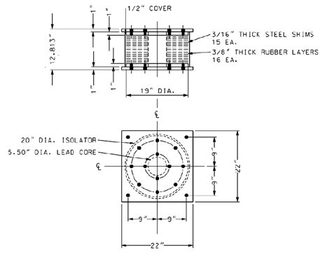 3 Analyzed Isolator Lrb2 1 Inch 254 Mm Taken From Constantinou Et