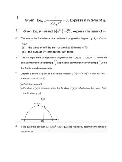 Add Maths Revision 1 Pdf