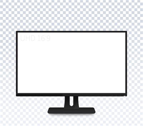 Premium Vector Computer Monitor With Wide Blank Screen