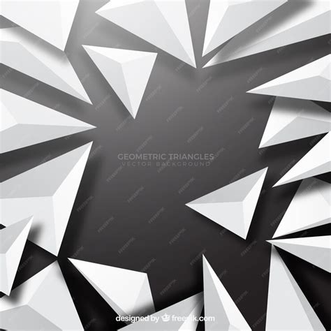 기하학적 인 삼각형 배경 무료 벡터
