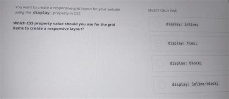 Solved You Want To Create A Responsive Grid Layout For Your