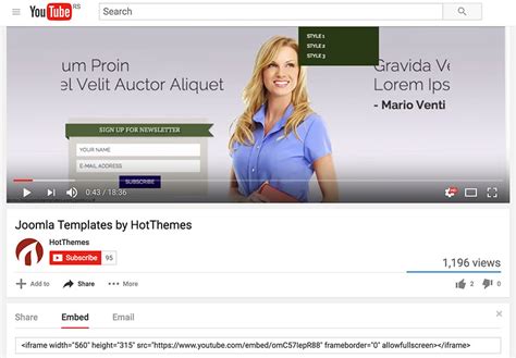 Youtube Video In Joomla Hot Themes