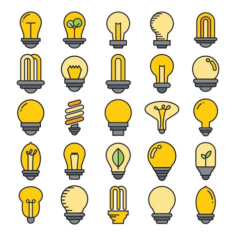 Electric Light Bulb Icons 4762427 Vector Art At Vecteezy