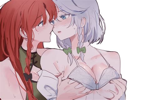 Izayoi Sakuya And Hong Meiling Touhou Drawn By Sarukana Danbooru