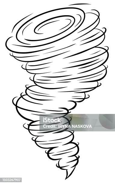 토네이도 회오리바람 트위스터 벡터 아이콘 그림은 흰색 배경에 분리되어 있다 사이클론에 대한 스톡 벡터 아트 및 기타 이미지 사이클론 토네이도 검은색 Istock