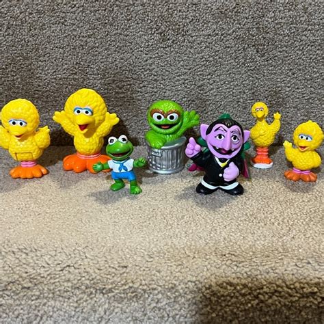 Sesame Street Toys Sesame Street Lot Of 7 Figures Count Oscar Big
