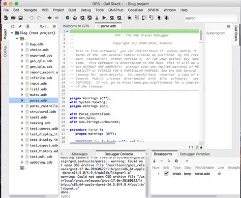 Debugger Improvements In GPS 17 The AdaCore Blog