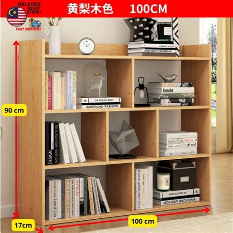 140cm Rak Buku Kabinet Bookcase Bookshelf Rack Display Cabinet Bookcase Bookshelf Utility Shelf