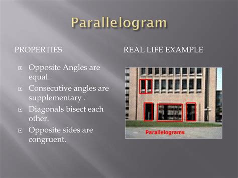 Examples Of Parallelogram In Real Life