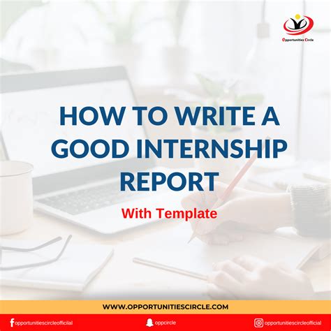 How To Write A Good Internship Report With Template Opportunities Circle