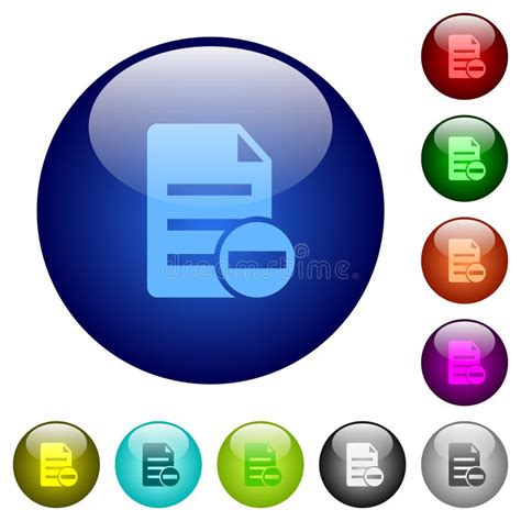 Remove Document Color Glass Buttons Stock Vector Illustration Of Form Logotype 268898389