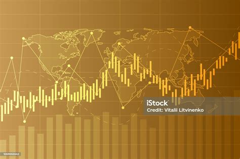 사업 배경 디자인에 무역 하는 주식 시장 투자의 캔 들 스틱 그래프 차트 주식 시장 그래프입니다 벡터 일러스트 레이 션 가격에